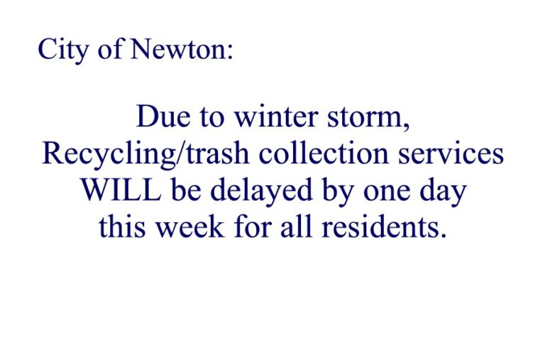 City says: Recycling/Trash collections delayed one day, due to cold ...