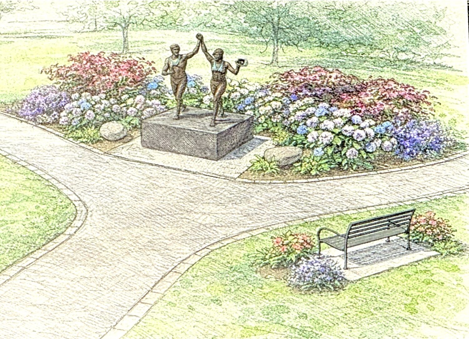 Susan Hurley's bench, for runners to rest and reflect - Fig City News